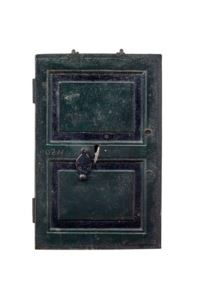 EARLY 19TH CENTURY PAINTED IRON SAFE - Debenham Antiques