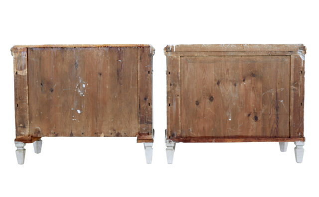 PAIR OF 19TH CENTURY SWEDISH PAINTED FAUX MARBLE TOP CHEST OF DRAWERS ...