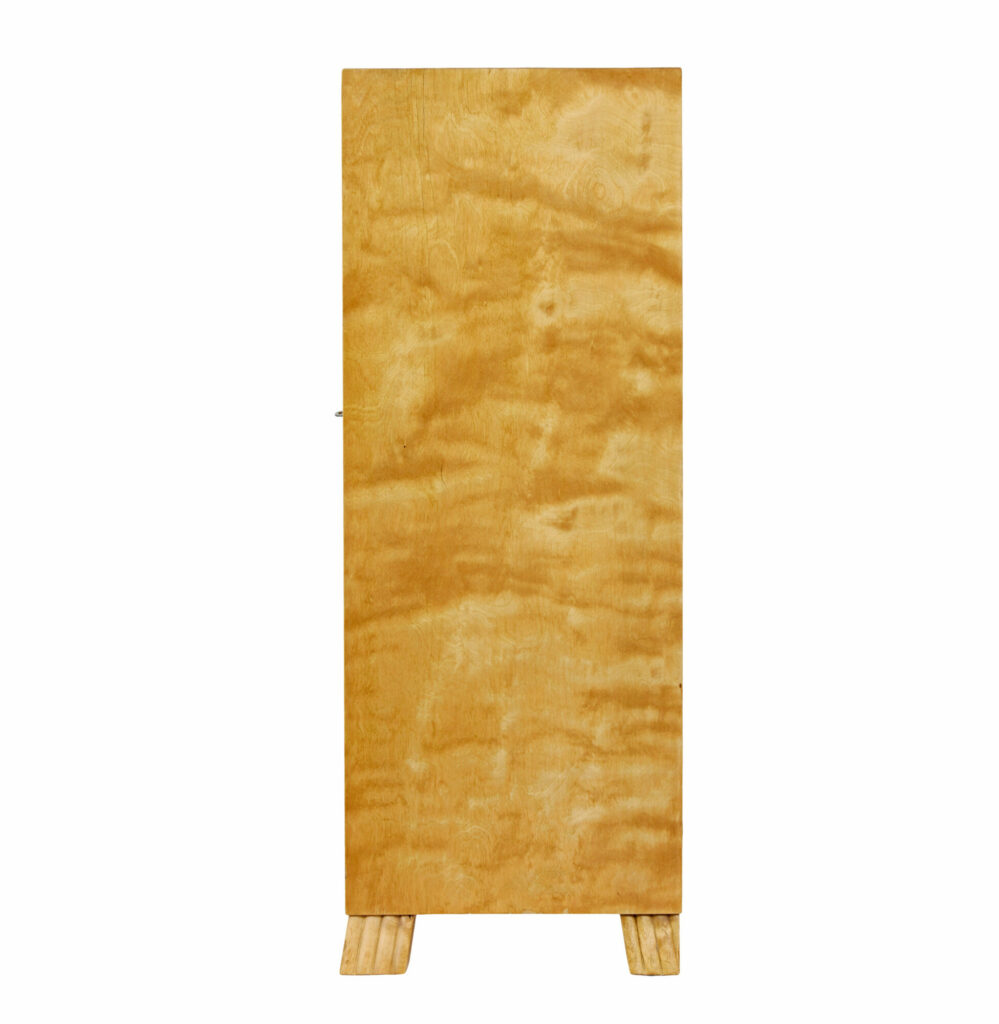 MID CENTURY SWEDISH BIRCH LOW OPEN BOOKCASE - Debenham Antiques